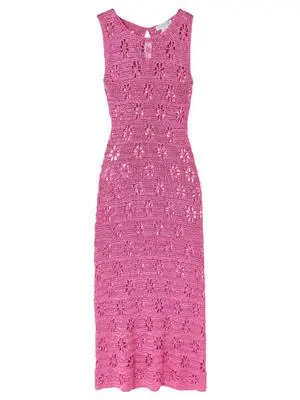 CALLE DEL MAR Calle Del Mar Crocheted Floral Midi Dress