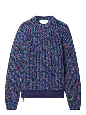 AZTECH MOUNTAIN Aztech Mountain Ribbed Knit Sweater With Shell Trim