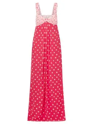 Saloni Polka Dot Maxi Dress - No