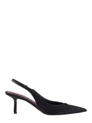 NEOUS Moriah Lace-trimmed Twill Slingback Pumps - No