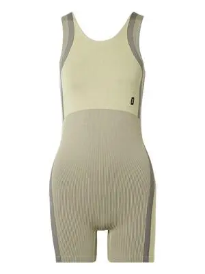 On Ribbed Stretch Recycled Playsuit - No