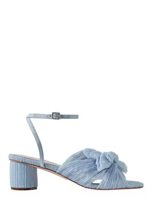 LOEFFLER RANDALL Dahlia Plissé-organza Bow Sandals - Blue