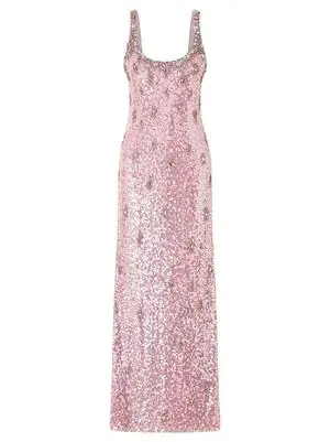 Jenny Packham JENNY PACKHAM Eza Embellished Mesh Gown Pink