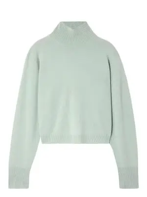 LE KASHA Le Kasha Cropped Cashmere Mock Neck Sweater