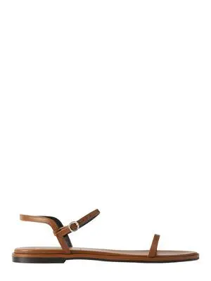 AeydĒ Nettie Leather Slingback Sandals - Brown