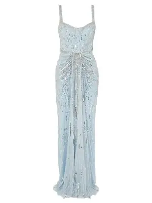 Jenny Packham Embellished Tulle Gown - No