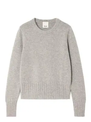 ALLUDE Cashmere Cropped Sweater - Gray