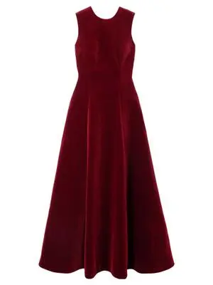 EMILIA WICKSTEAD Emilia Wickstead Cotton-Velvet Fitted Dress