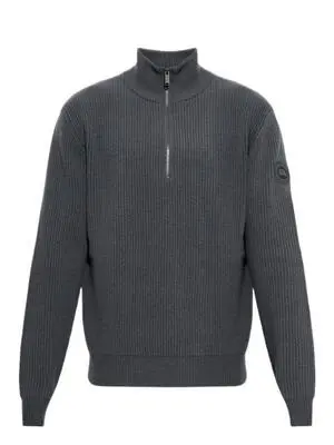 Canada Goose Canada Goose Ribbed Quarter Zip Pullover Grey