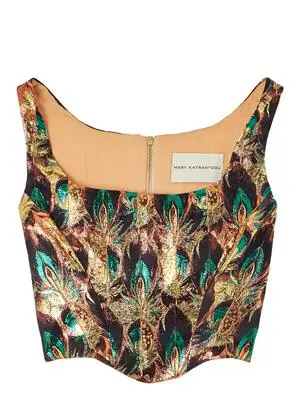 MARY KATRANTZOU Mary Katrantzou Metallic Jacquard Blouse