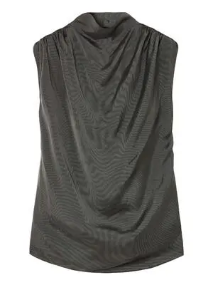 KALLMEYER Kallmeyer Penny Draped Satin Top Black