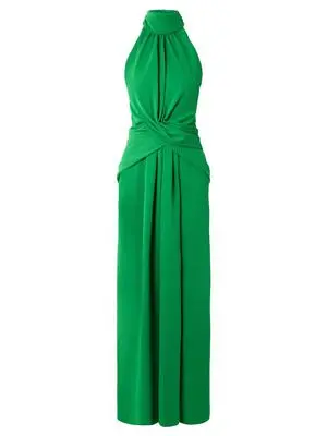 Johanna Ortiz Excepcionalidad Cutout Ruched Silk-crepe Maxi Dress - No