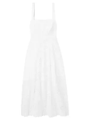 SALONI Saloni Embroidered Midi Dress