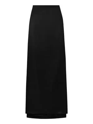 Brandon Maxwell The Monroe Draped Silk-twill Maxi Skirt - No