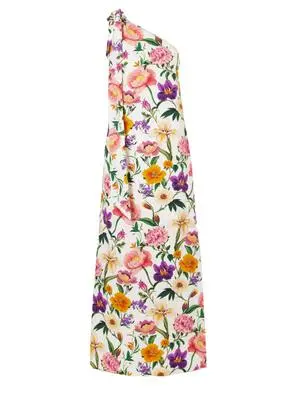 Borgo De Nor Floral Print One-shoulder Maxi Dress - Multicolor