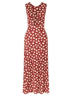 Johanna Ortiz Printed Jersey Maxi Dress - Red