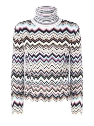 Missoni Zigzag Roll-neck Sweater - Multi-color