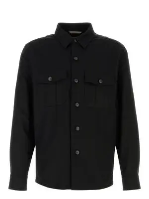 Canali Wool Shirt - Black