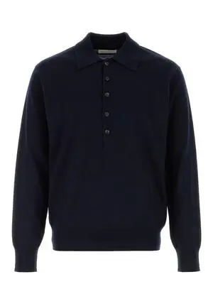 Dries Van Noten Navy Wool Pullover Sweater - Blue