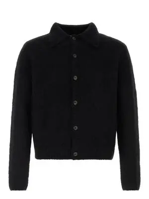 Dries Van Noten Alpaca Blend Cardigan - Black