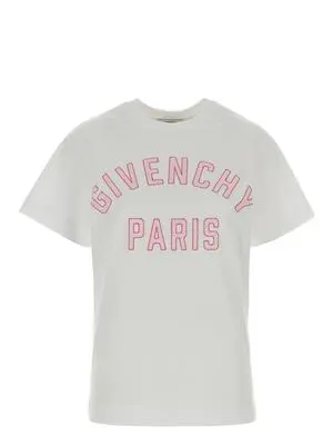Givenchy Cotton T-shirt With Embroidered Logo - White