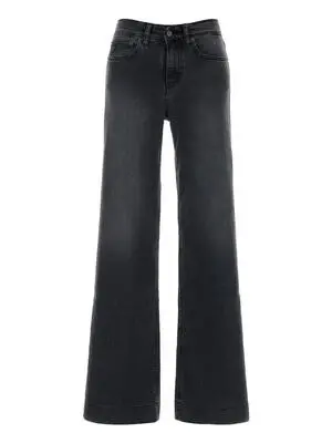 LOIS Lois Slate Stretch Denim Wide-Leg Jeans Black