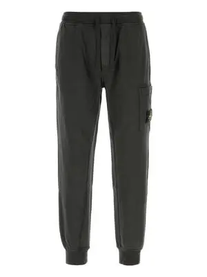 Stone Island Charcoal Cotton Joggers - Grey