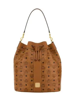 MCM MCM Visetos Print Canvas Dessau Bucket Bag