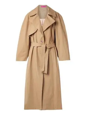 THE ELDER STATESMAN Classic Trench Coat - Camel
