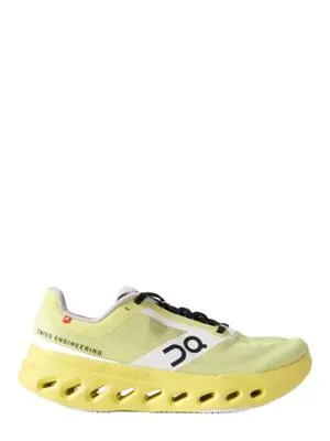 On Athletic Sneakers With Cushioned Midsole - Yellow