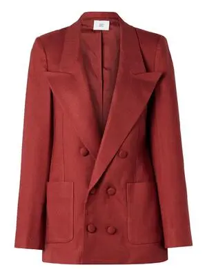 Adam Lippes Double-breasted Canvas Blazer - No