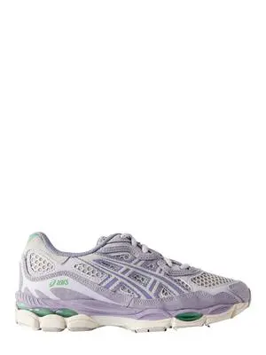 Asics Lace-up Leather And Suede-trimmed Mesh Sneakers - No