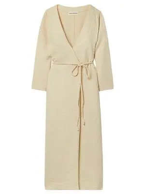 Mara Hoffman Tiffany Textured Organic Cotton-blend Wrap Dress - No