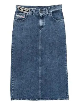 DIESEL® De-skye-s1 Denim Midi Skirt - Blue
