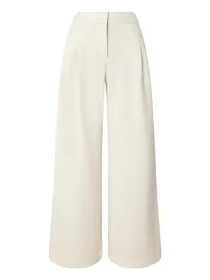 Proenza Schouler Pleated Corduroy Wide-leg Pants - White