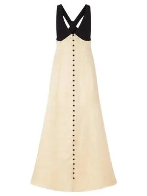 Rosie Assoulin V-neck Maxi Dress - Nude