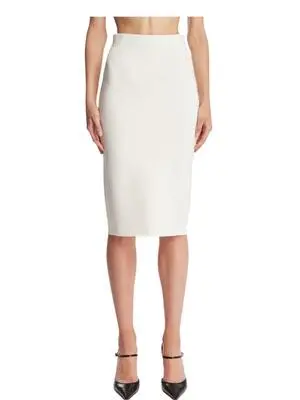 TOM FORD Elasticated Waistband Midi Skirt - White