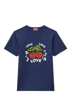 Kenzo Loves' T-shirt In Cotton - Blue-black