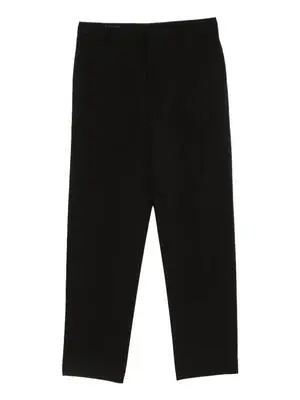 Emporio Armani Pressed-crease Straight-leg Trousers - Black