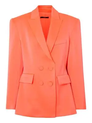Alex Perry Shiny Satin Blazer - Pink