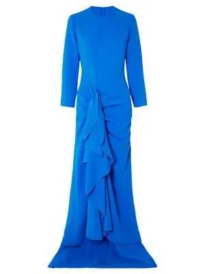 Solace Nia Ruffled Crepe Gown - No