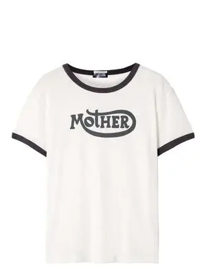 MOTHER Cotton-blend Jersey T-shirt - White