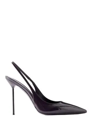Paris Texas 105 Lidia Patent-leather Slingback Pumps - No