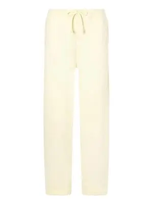 THE ELDER STATESMAN Cotton Jersey Wide-leg Track Pants - Yellow