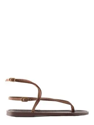 K.JACQUES K. Jacques Abako Nubuck And Leather Thong Sandals