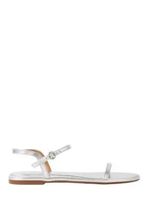 AeydĒ Nettie Metallic Leather Flat Sandals - No