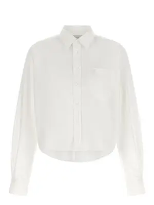 AMI AMI PARIS "Ami De Coeur" Cropped Cotton Poplin Shirt