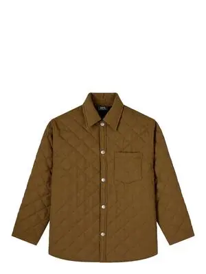 A.p.c. Georges Quilted Wool Jacket - Green