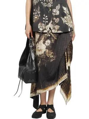 IA LONDON IA LONDON Graphic Print Draped Skirt