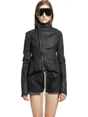 Rick Owens Waxed Denim Jacket - Black